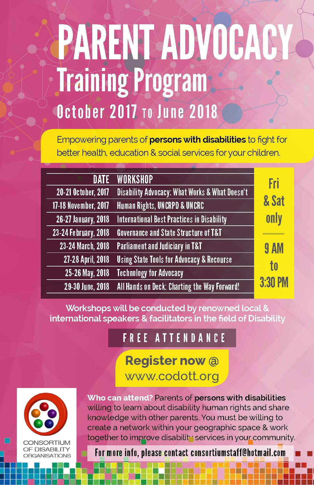 CODO Parents Advocacy Training Program – T&T Medical Association